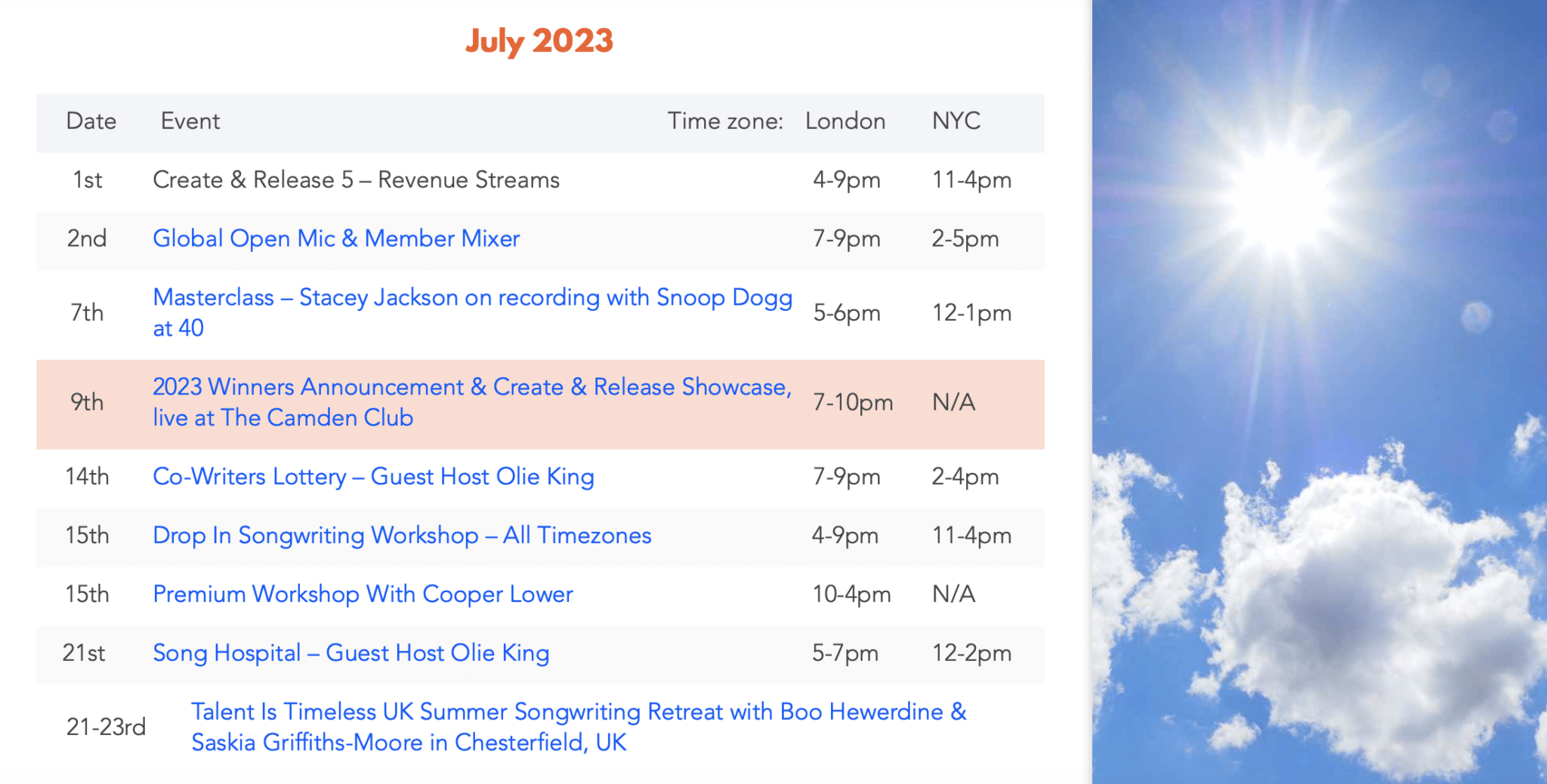 Welcome (Home) – Talent Is Timeless